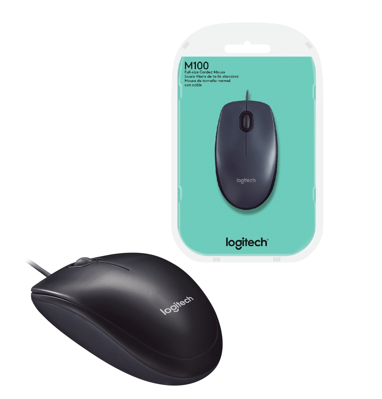 Mouse óptico Logitech M100 negro Gabinetes Accesorios Mouse y Pads