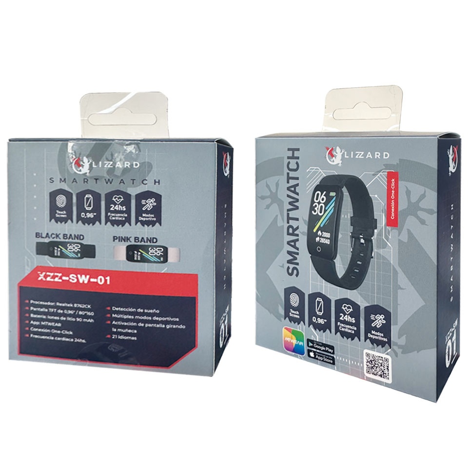 Pulsera Smartband X-Lizzard XZZ-SW-01R Telefonía Smartwatch Relojes ...